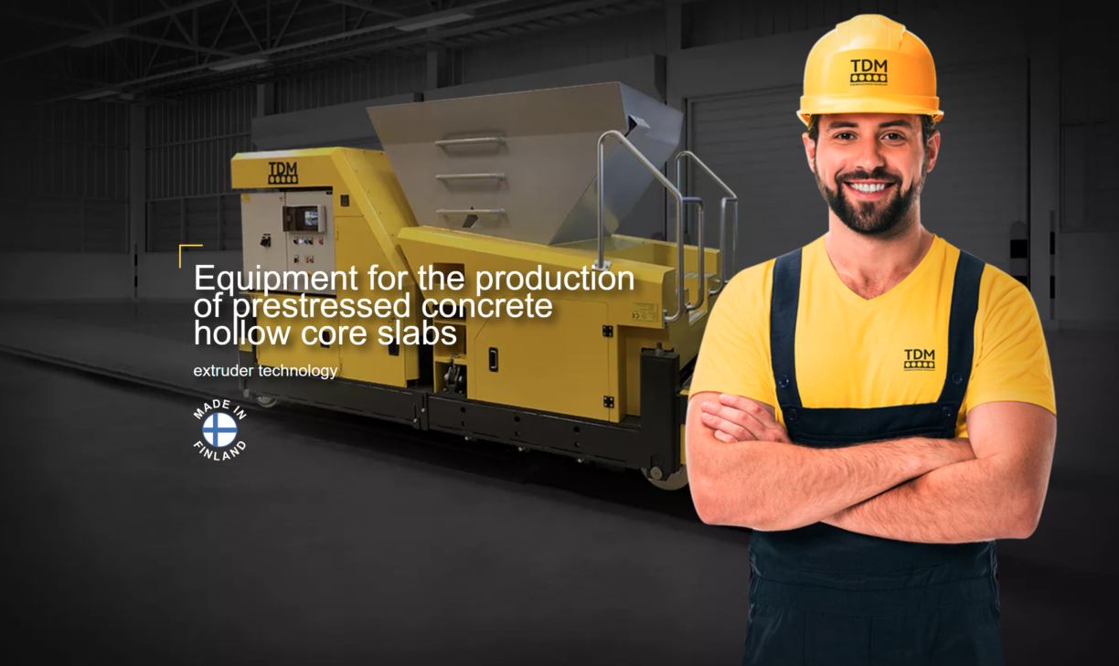 Reinforced concrete slab casting machine - extruder TDM